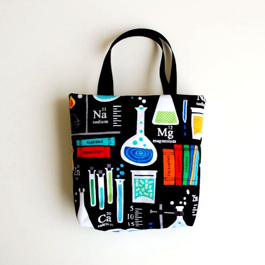 Chemistry Theme Science Fabric Gift Bag, Mad Science Party Favor ...