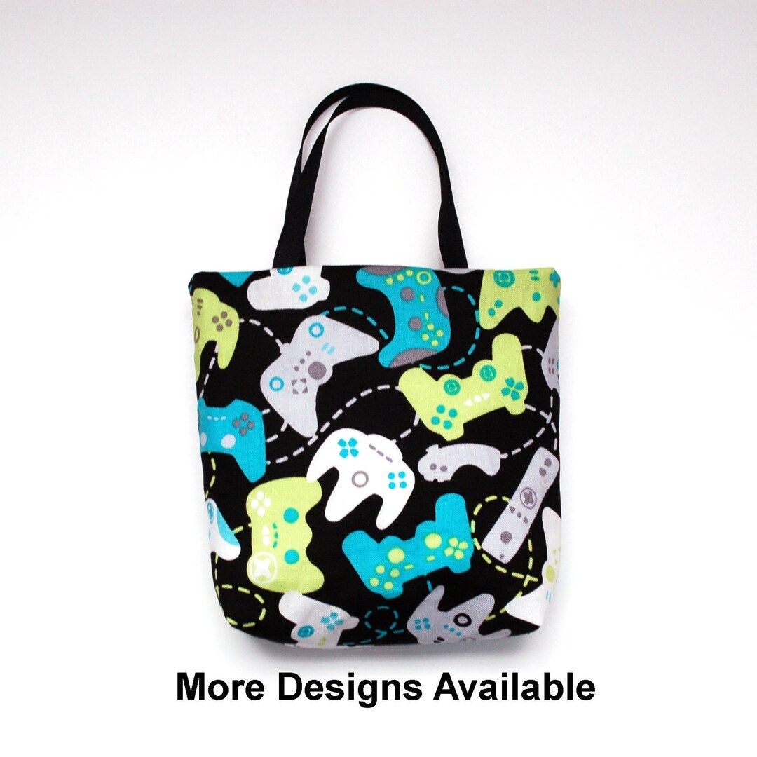 Video Game Fabric Gift Bag, Game Controllers on Black or Pink - Etsy UK