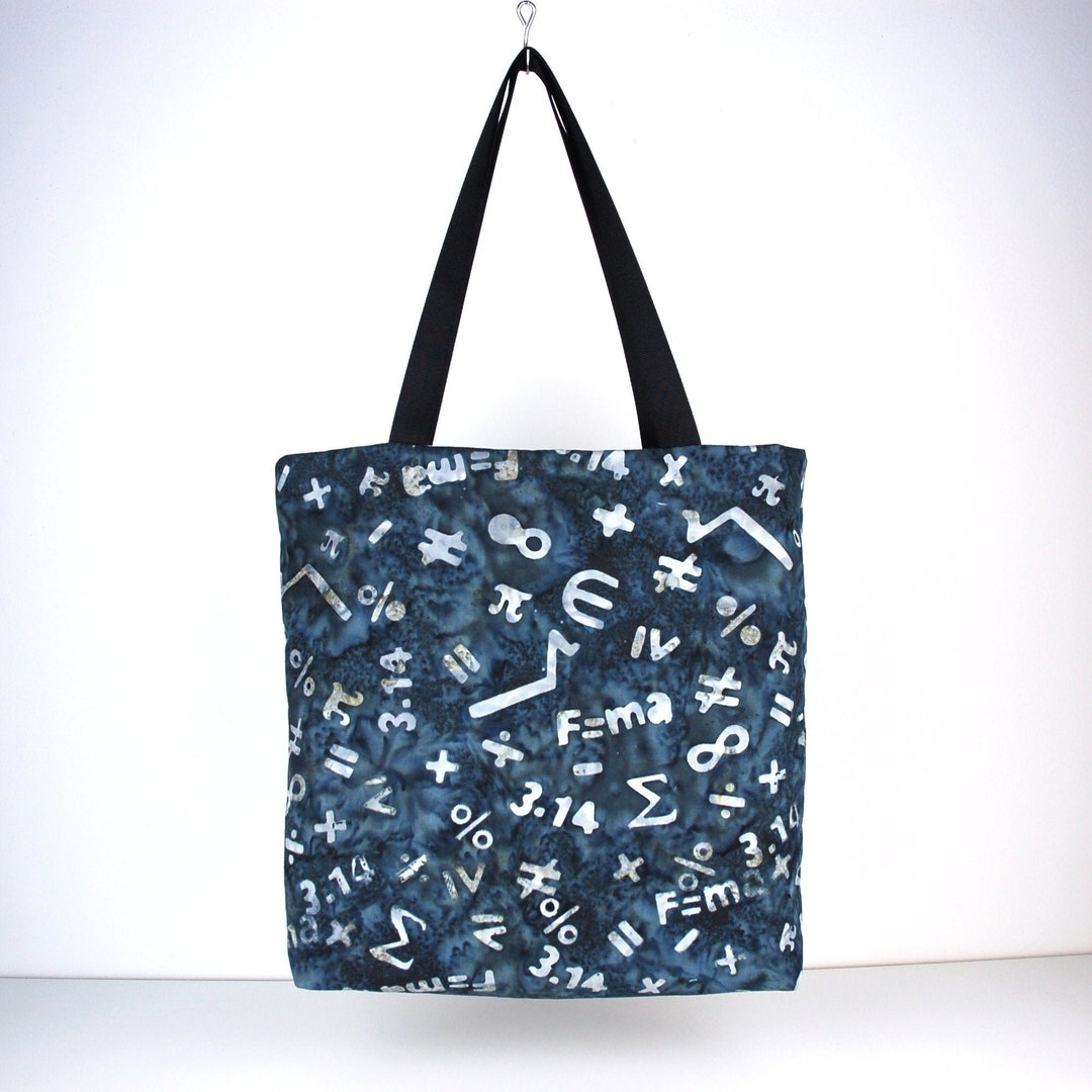 Math Fabric Gift Bag Math Symbols and Formulas - Etsy