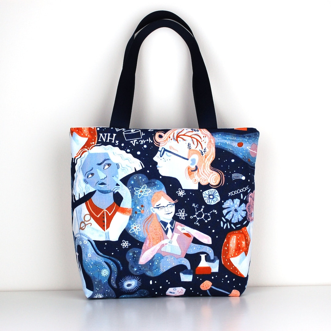 Science Fabric Gift Bag, Women Scientists on Blue - Etsy