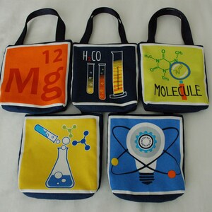 Set of 15 Science Fabric Gift Bags, Science Party Favor Bags, Chemistry ...