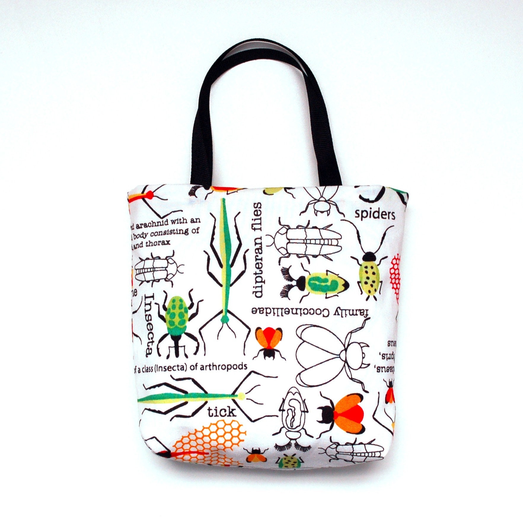 Science Fabric Gift Bag, Entomology, Insects on White - Etsy