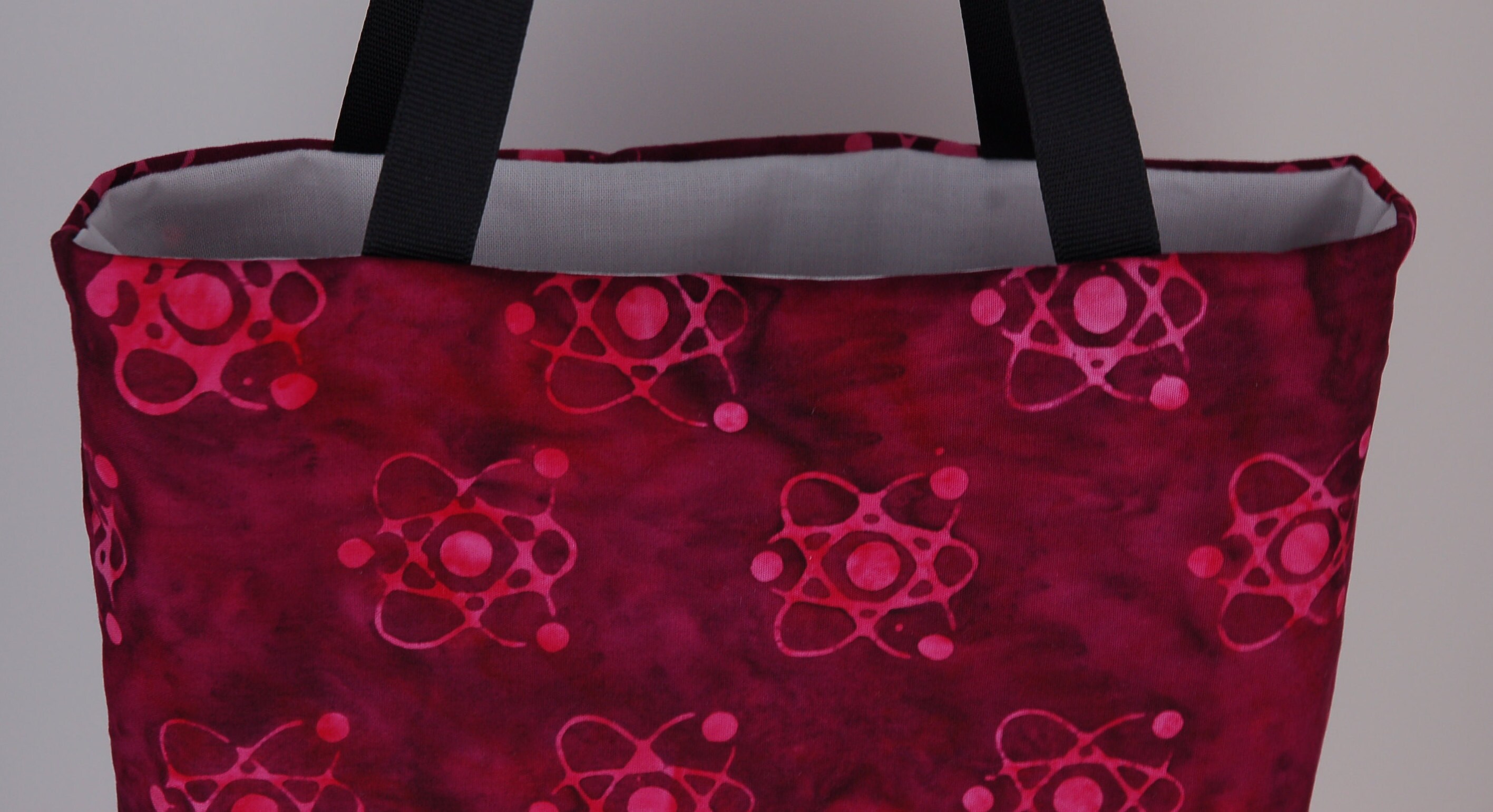 Science Fabric Gift Bag, Atomic Rings on Plum - Etsy