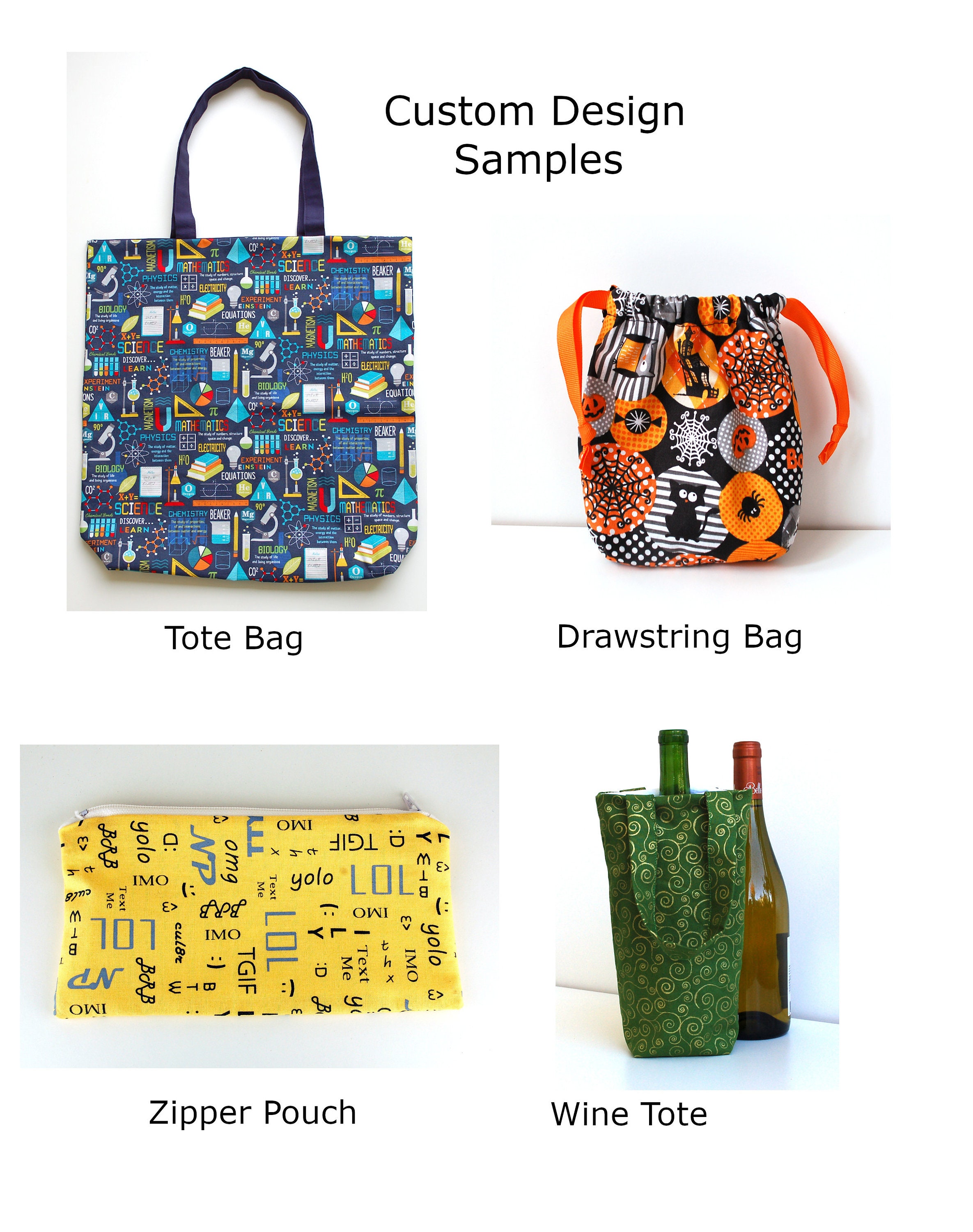 Science Fabric Gift Bag Chemistry Lab Girl Scientists - Etsy