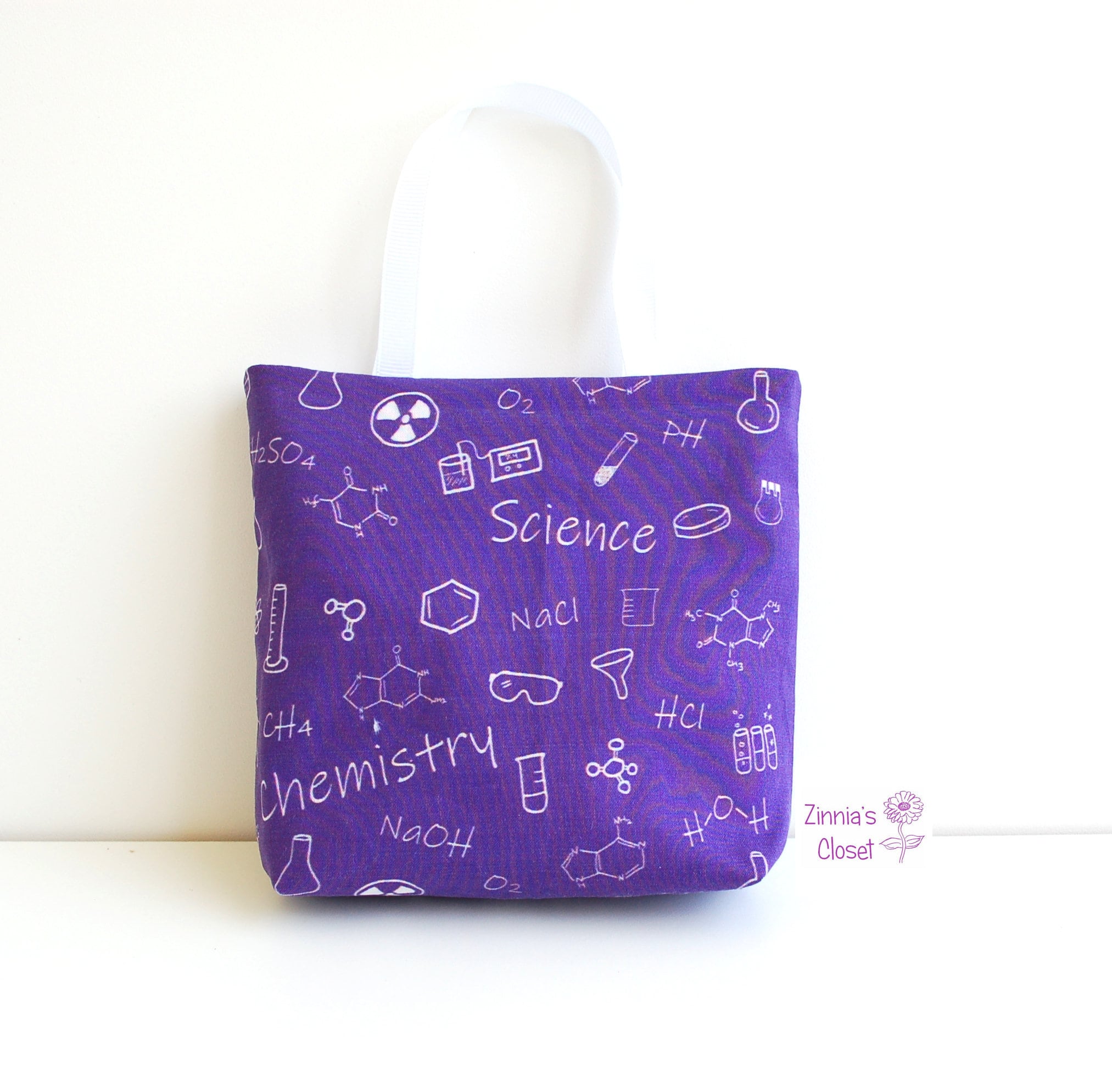 Chemistry Theme Science Fabric Gift Bag, Mad Science Party Favor ...