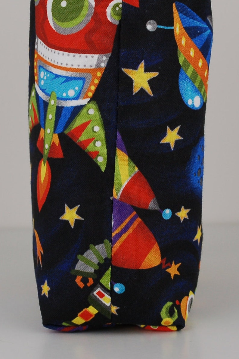 Outer Space Themed Fabric Gift Bag, Outer Space Goody Bag, Spaceships ...