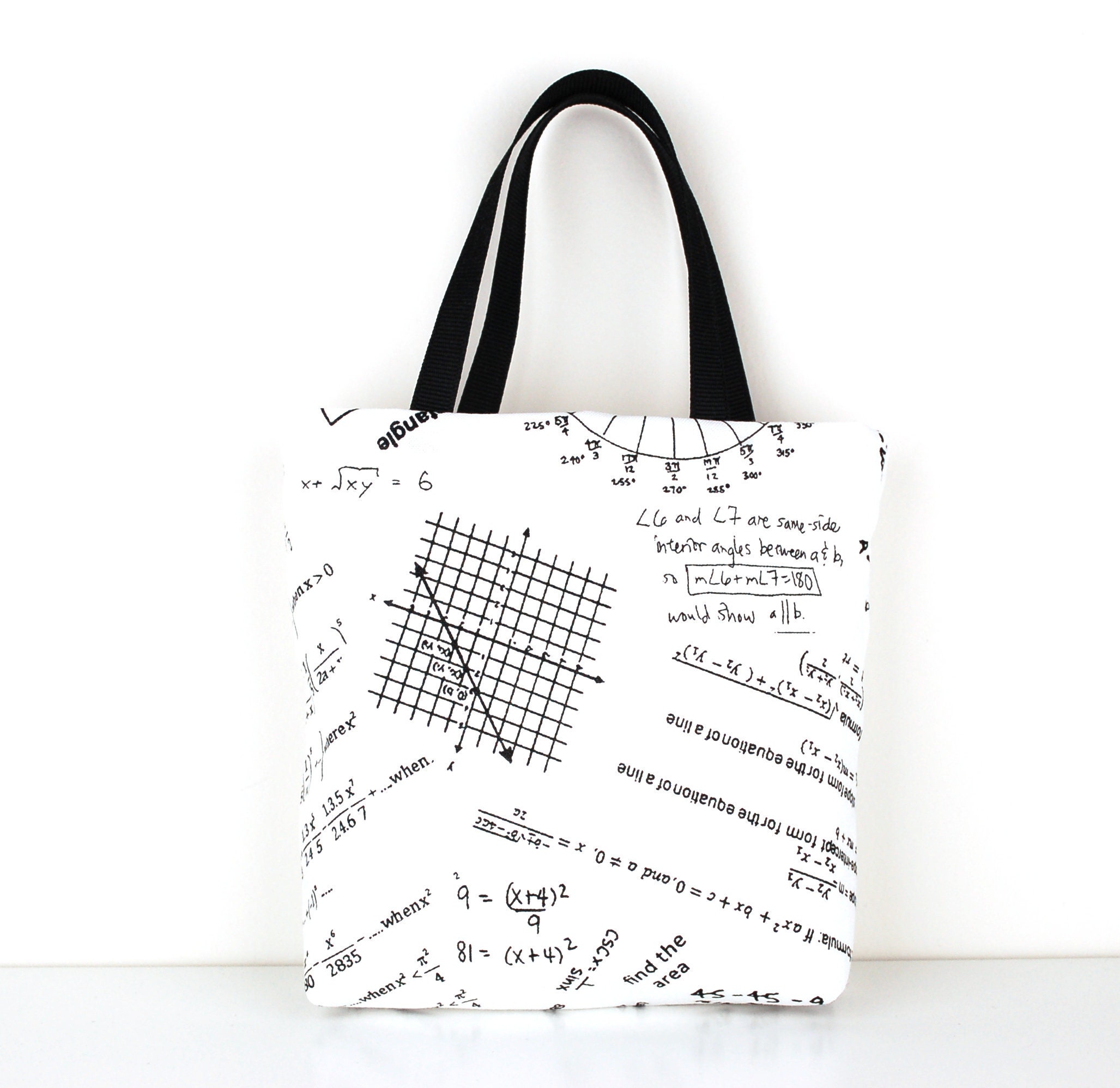 Math Theme Fabric Gift Bag, Math Goody Bag, Choose From 8 Different ...