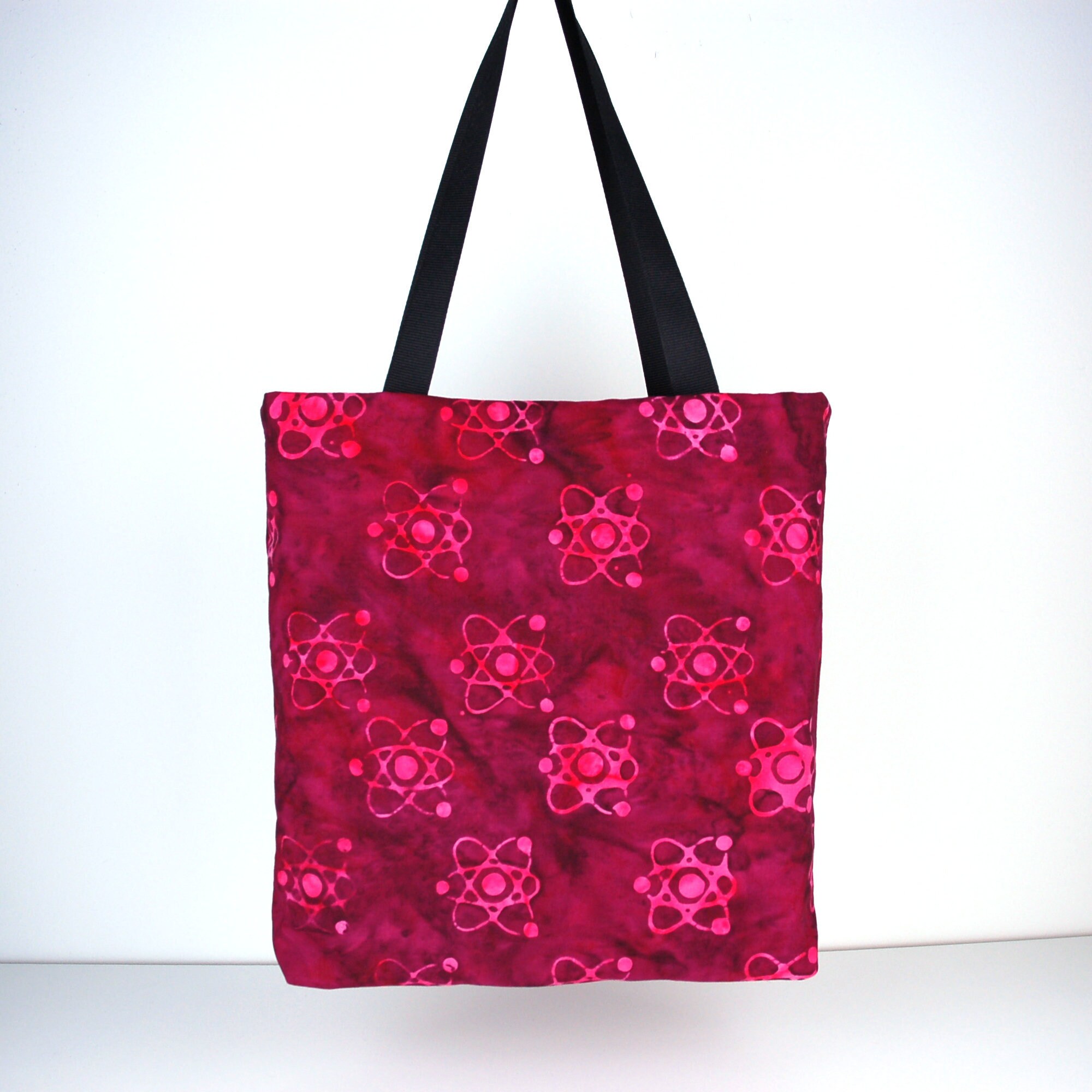 Science Fabric Gift Bag, Atomic Rings on Plum - Etsy