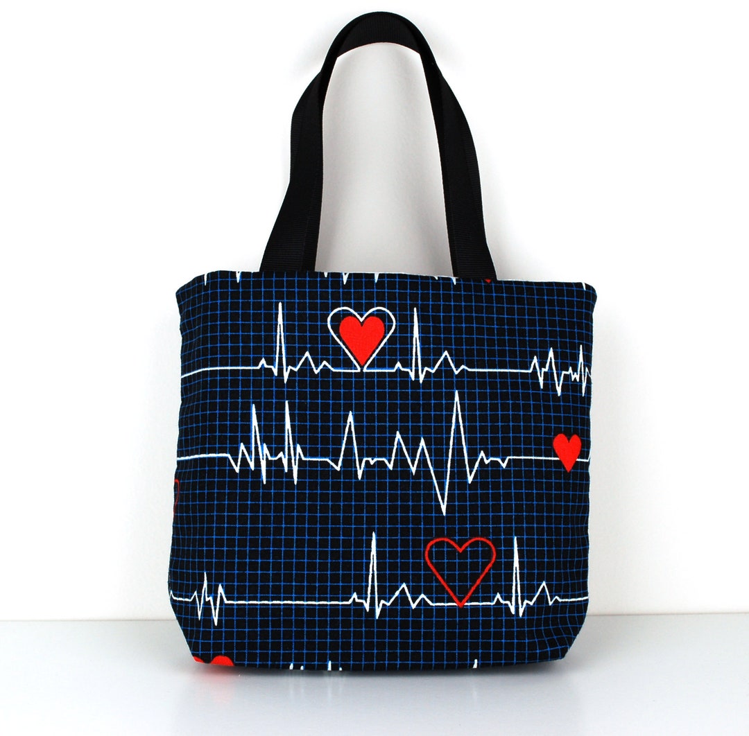 Medical Theme Science Fabric Gift Bag, Nurse Appreciation Gift, Heart ...