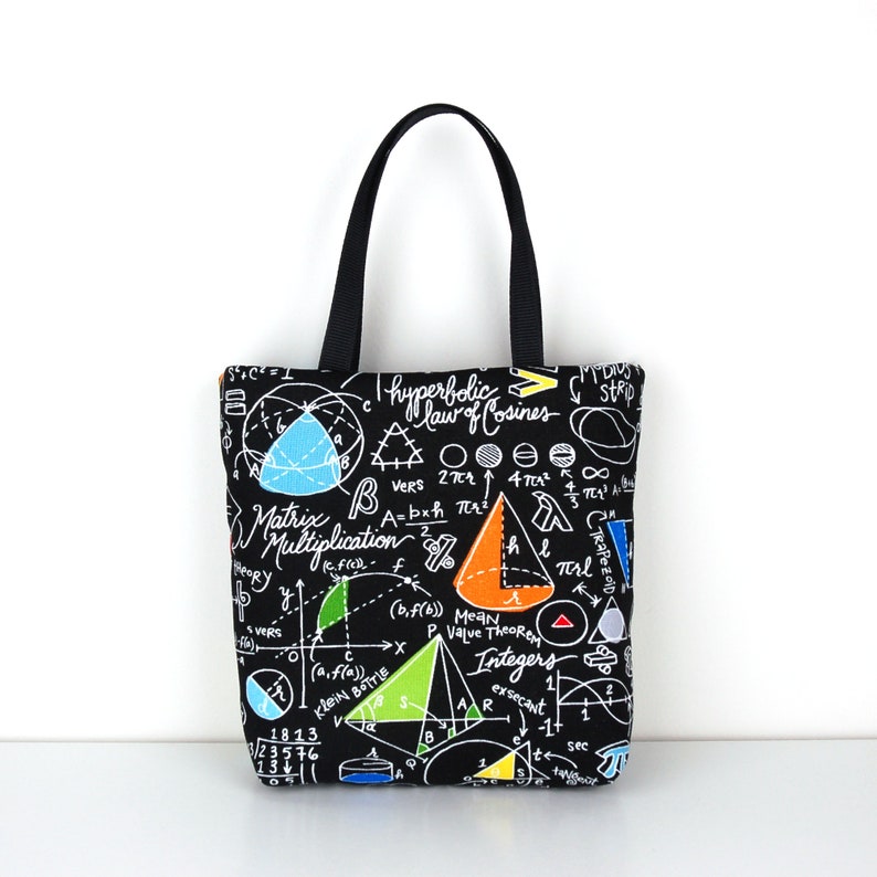 Math Theme Fabric Gift Bag, Math Goody Bag, Choose From 8 Different ...