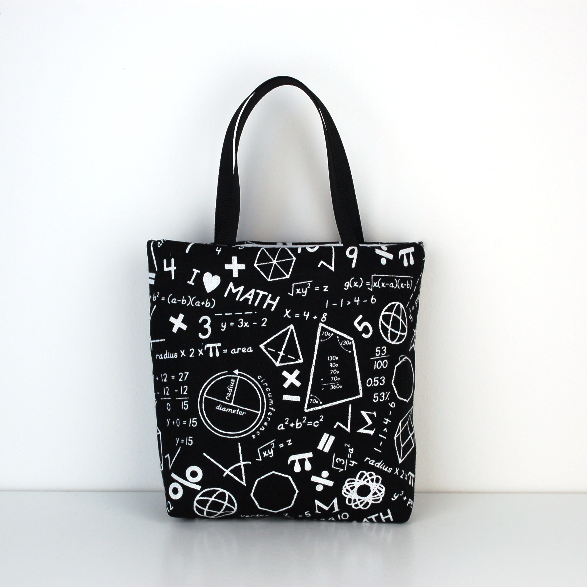 Math Theme Fabric Gift Bag, Math Goody Bag, Choose From 8 Different ...