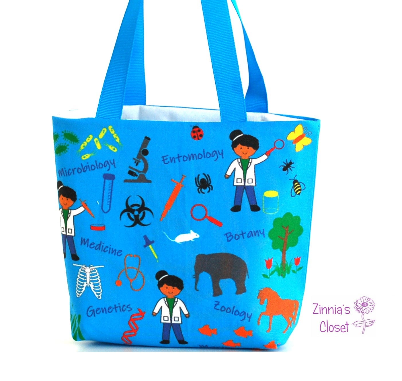 Science Fabric Gift Bag Biology Girl Scientists Custom - Etsy