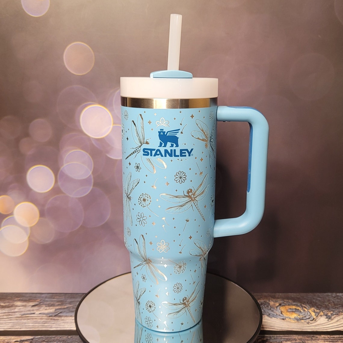 Dragonfly Dandelion Engraved Stanley 40oz Tumbler - Etsy