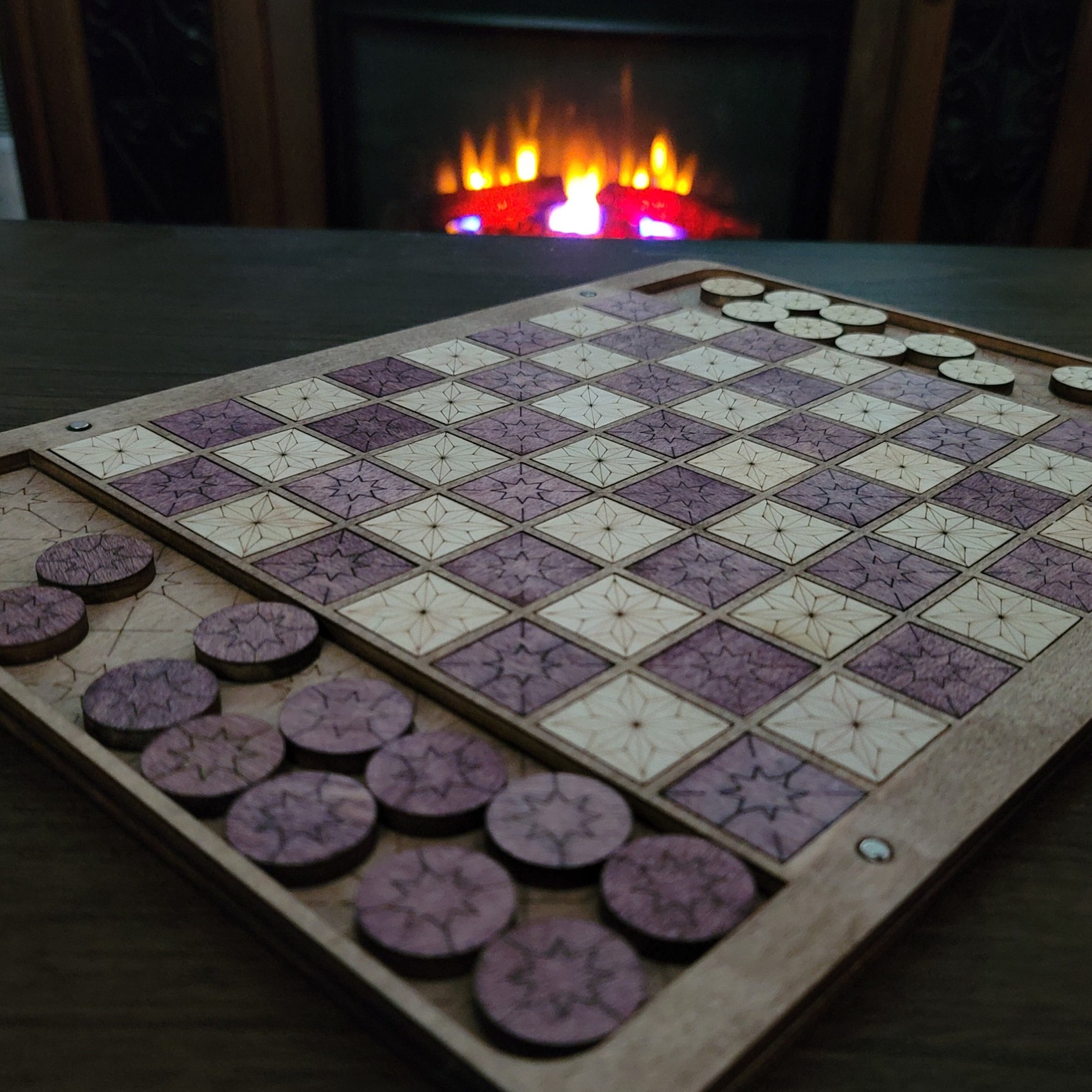 Checkers, Checkers Set, Checkers Board W Magnetic Lid, Personalized ...