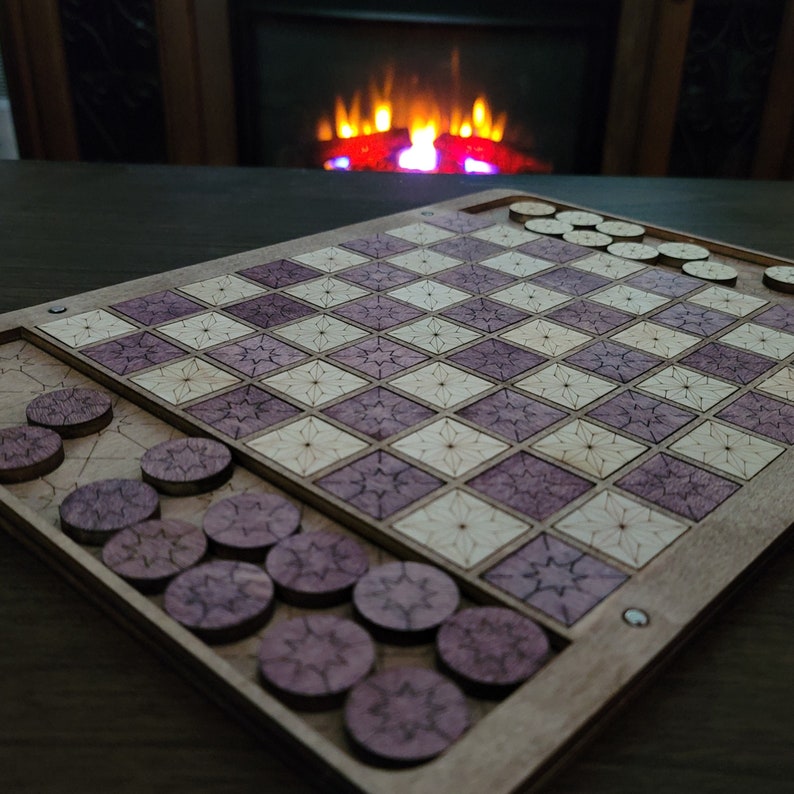 Checkers, Checkers Set, Checkers Board W Magnetic Lid, Personalized ...