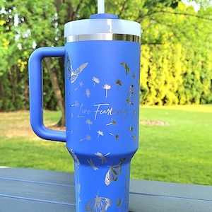 Butterfly Stanley, **FREE Keychain**,dragonfly Stanley, Engraved 40 Oz ...