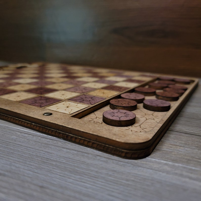 Checkers, Checkers Set, Checkers Board W Magnetic Lid, Personalized ...