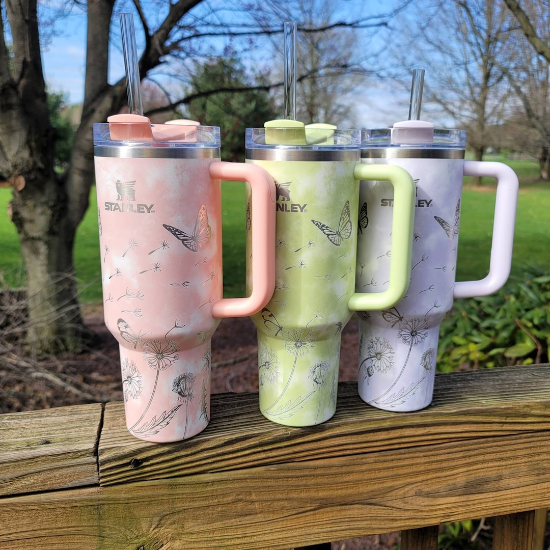 Stanley 40oz Target Exclusive Tie Dye HTF **FREE KEYCHAIN ** Citron ...