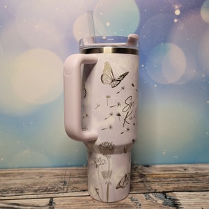 Butterfly Stanley, **FREE Keychain**,dragonfly Stanley, Engraved 40 Oz ...