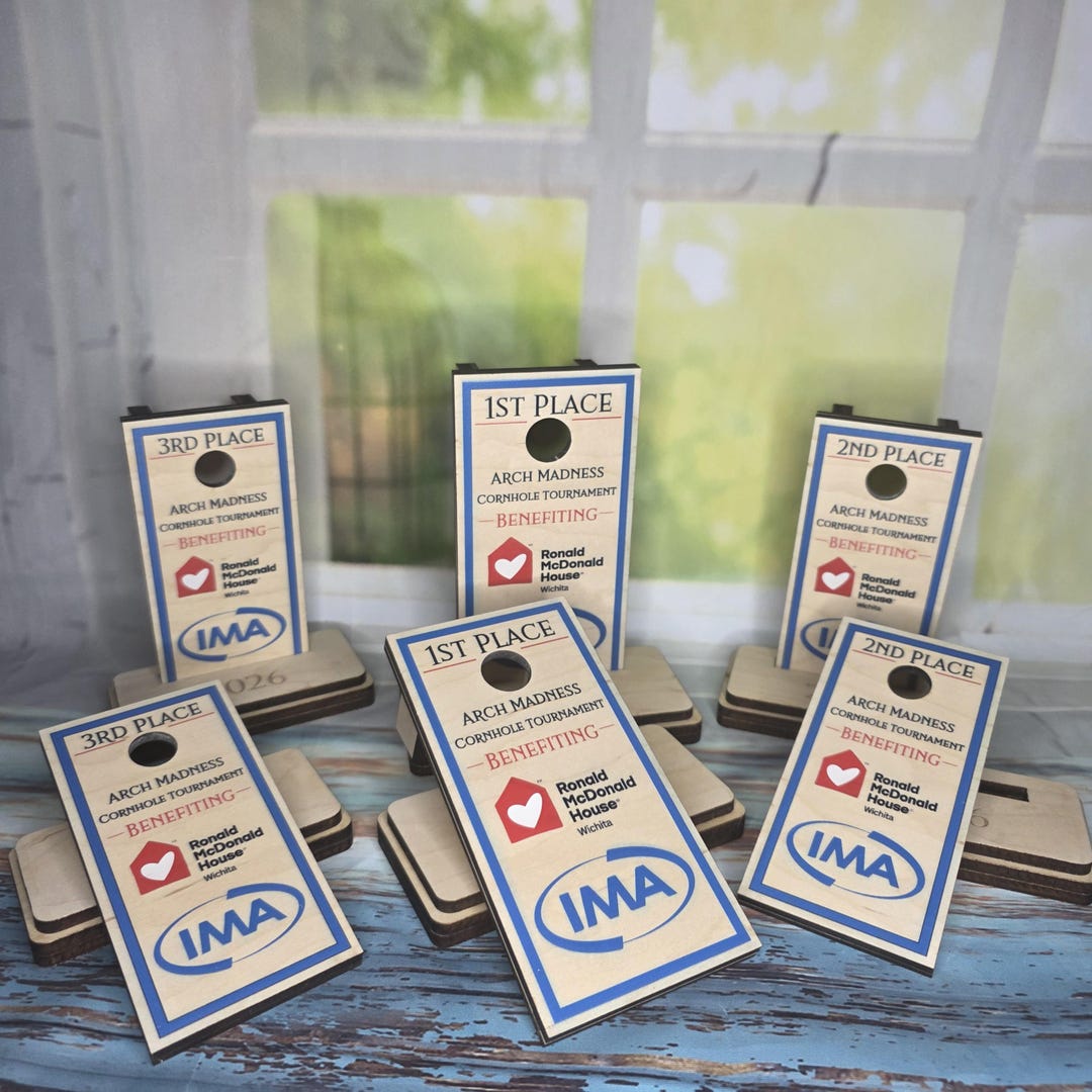 Custom Wooden Cornhole Tournament Trophy: 1st, 2nd, 3rd Place Awards ...