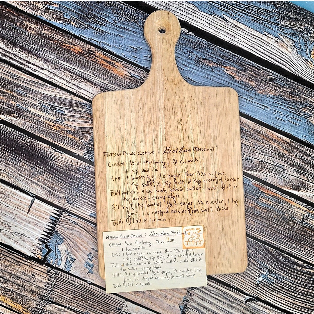Custom Engraved Recipe Board Family Recipe Cutting Board - Etsy