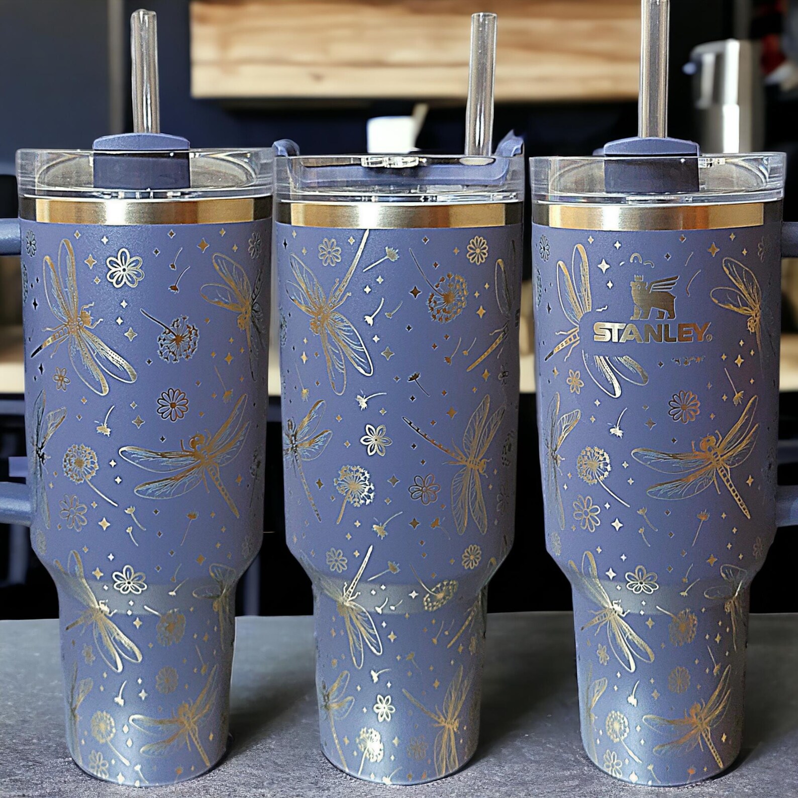 Dragonfly Dandelion Engraved Stanley 40oz Tumbler - Etsy