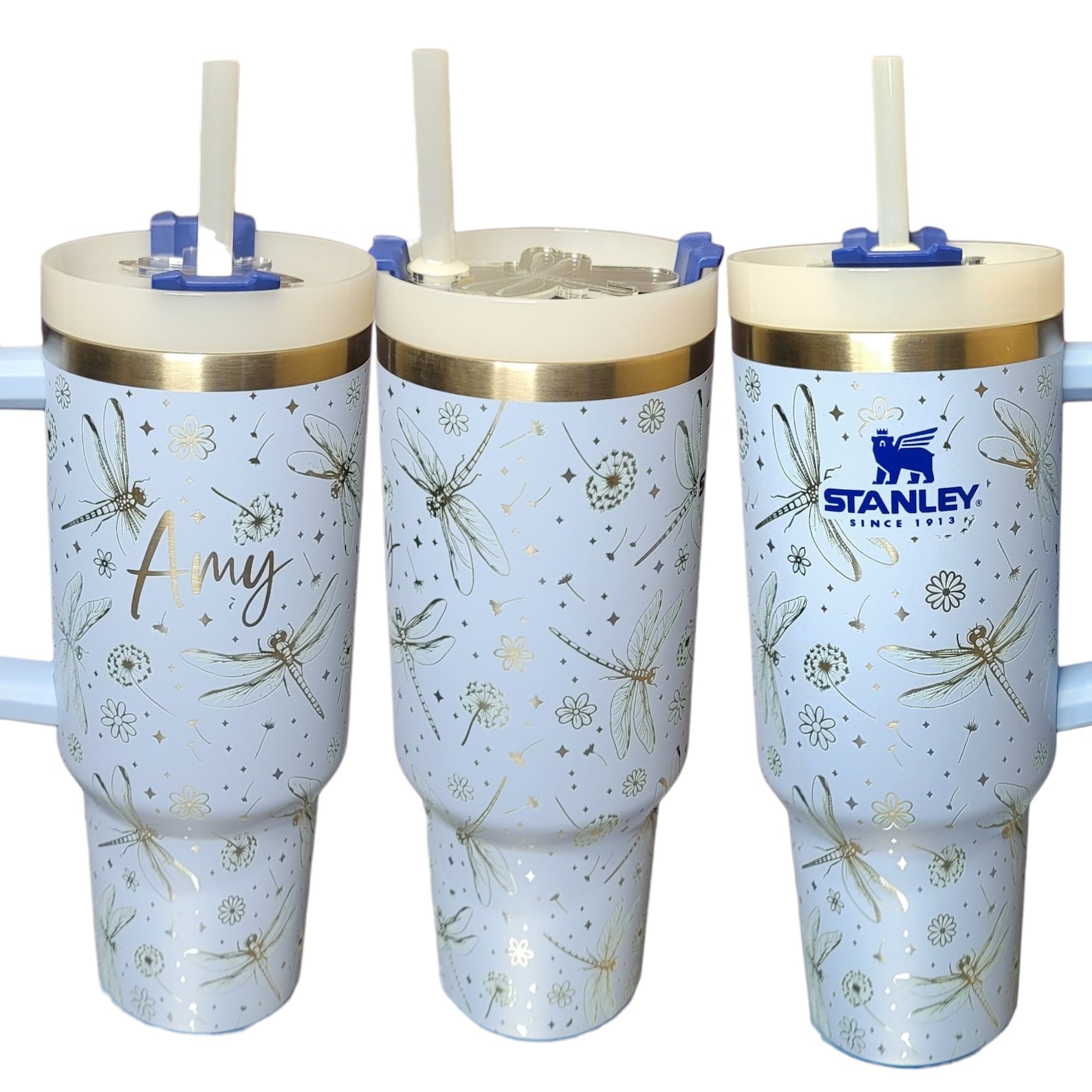 Dragonfly Dandelion Engraved Stanley 40oz Tumbler - Etsy