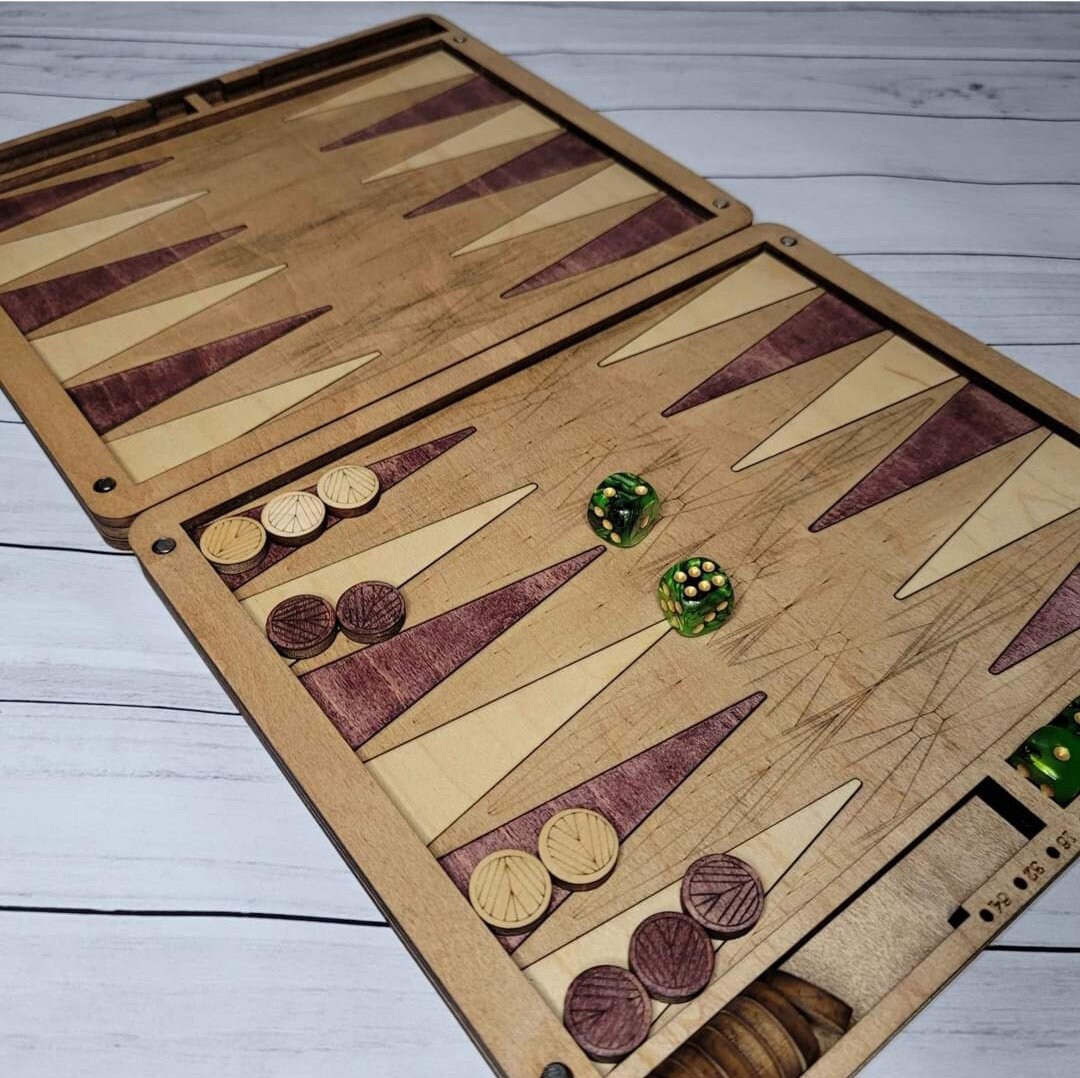 Backgammon Set, Personalized Backgammon Set, Family Game Night, Travel ...