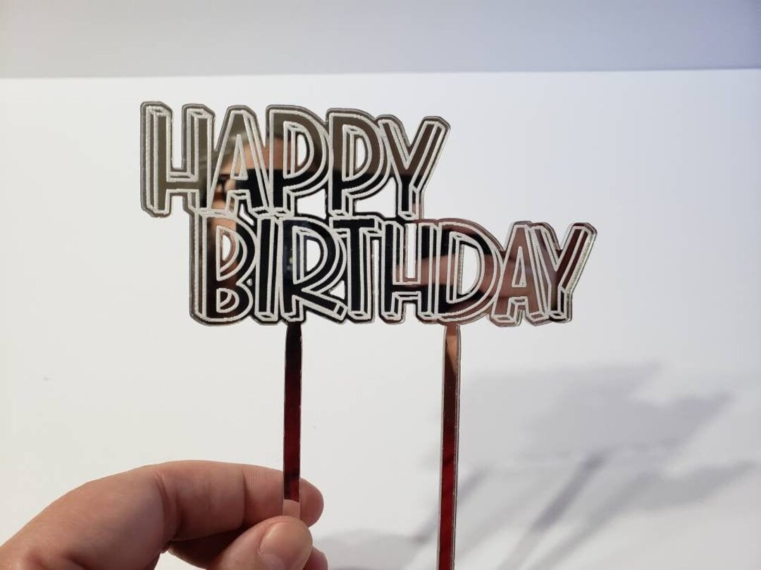 Custom Happy Birthday Cake Topper - Etsy