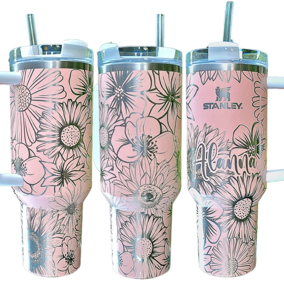 Wildflower Stanley, Wild Flower Stanley, 40 Oz Tumbler, Engraved ...