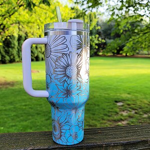 Wildflower Stanley, Wild Flower Stanley, 40 Oz Tumbler, Engraved ...