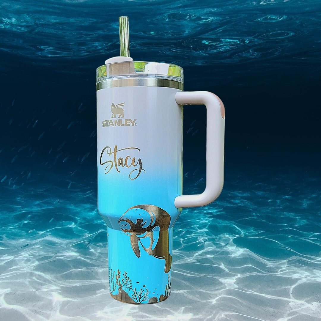 Manatee Stanley, Engraved 40 Oz Tumbler, Ocean Stanley, Engraved Full ...