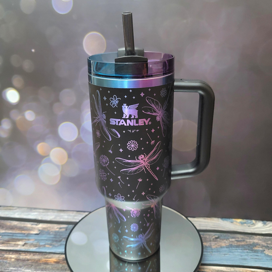Dragonfly Dandelion Engraved Stanley 40oz Tumbler - Etsy