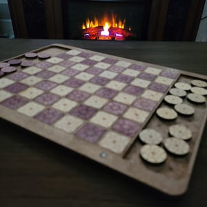 Checkers, Checkers Set, Checkers Board W Magnetic Lid, Personalized ...