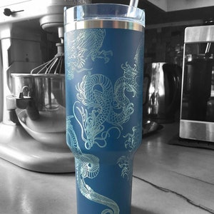 Dragon Tumbler, Dragon Wrap, Stanley Engraved Tumbler, Personalized - Etsy