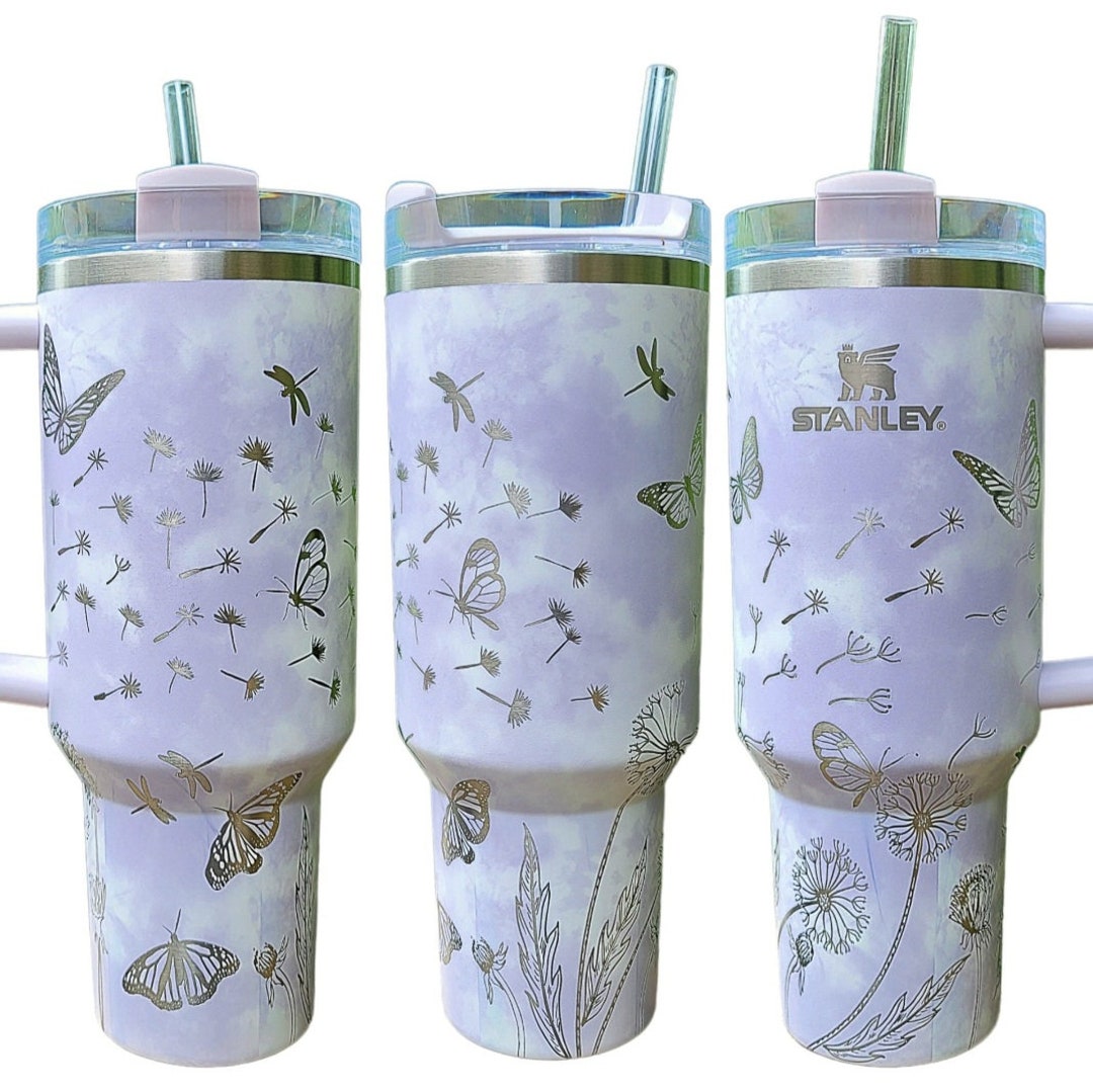 Butterfly Stanley, **FREE Keychain**,dragonfly Stanley, Engraved 40 Oz ...