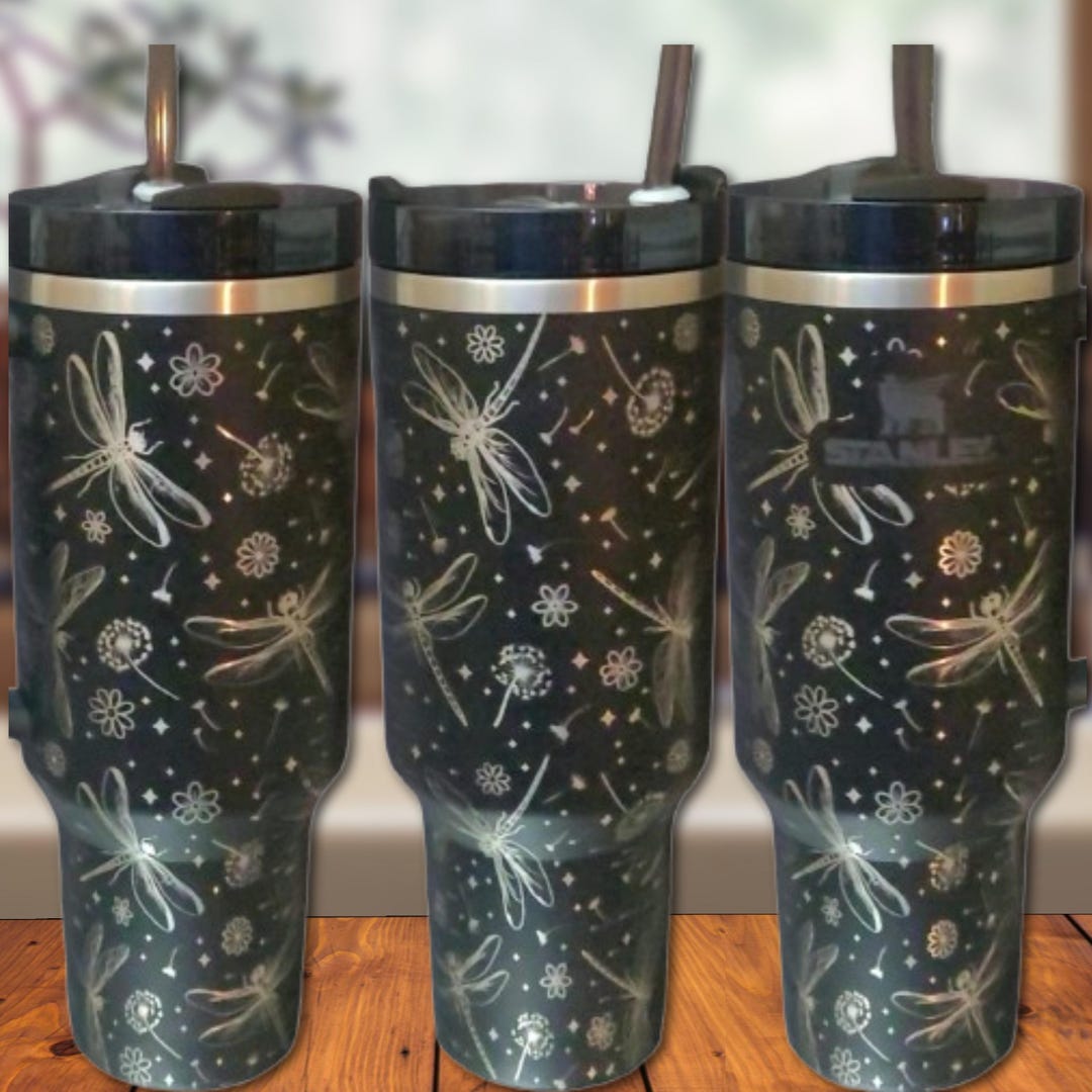 Dragonfly Dandelion Engraved Stanley 40oz Tumbler - Etsy