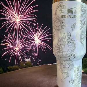 Dragon Tumbler, Dragon Wrap, Stanley Engraved Tumbler, Personalized - Etsy