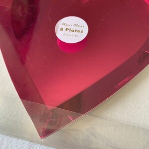 Meri Meri Metalic Pink Heart Shaped Paper Plates 8 Count 9x9 - Etsy