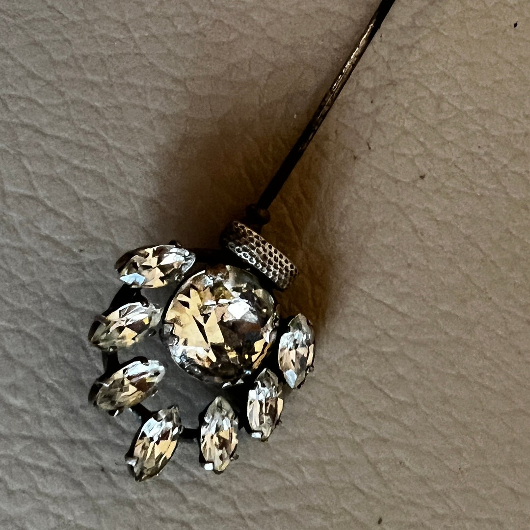 Antique Hatpin Tiara Piece Combination Victorian Hatpin Long Hatpin ...