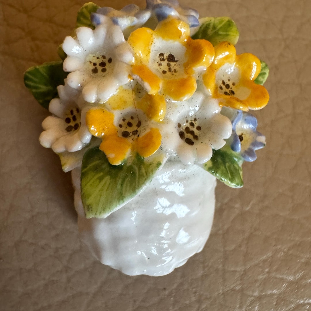 Vintage China Brooch Bone China Brooch Flower Brooch Ceramic Brooch ...