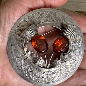 Antique Plaid Pin Vintage Kilt Pin Antique Scottish Brooch Hallmarked ...