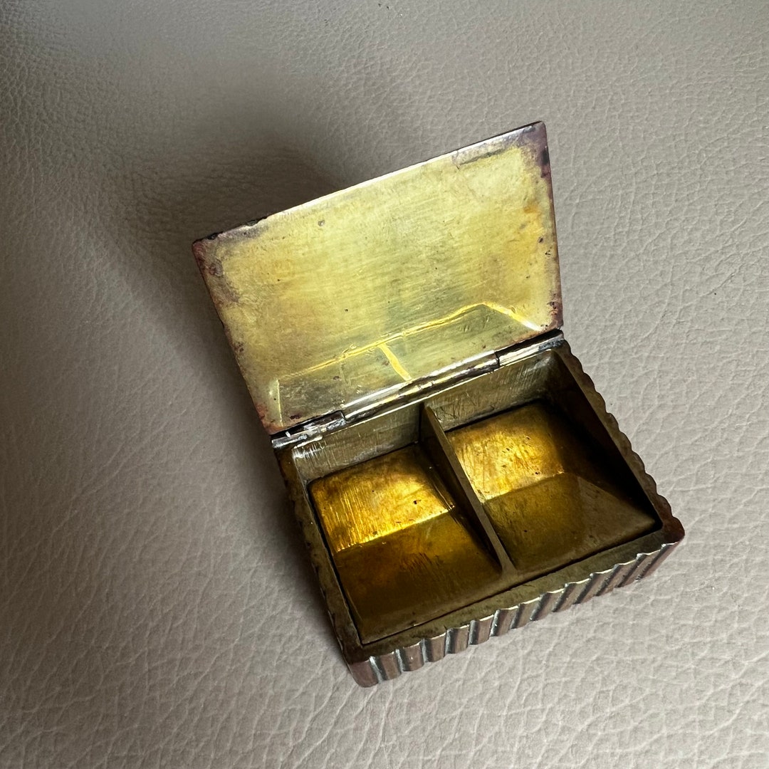 Stamp Box Stamp Holder Antique Stamp Box Antique Copper Stamp Box ...