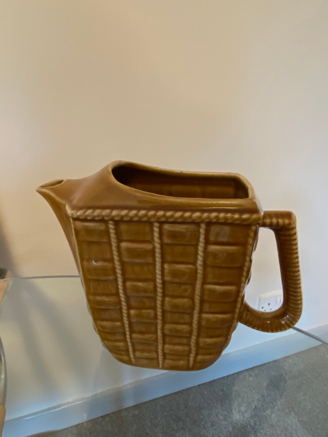Vintage French Stoneware Bar Jug: Salt Glazed Pottery Pitcher, 1970s - Etsy