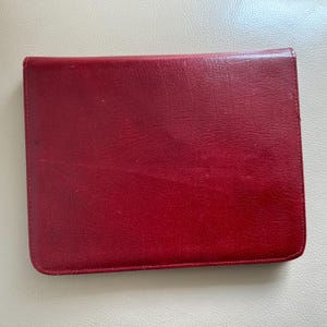 Vintage Writing Case Red Leather Writing Case Writing Pad Holder Blank ...