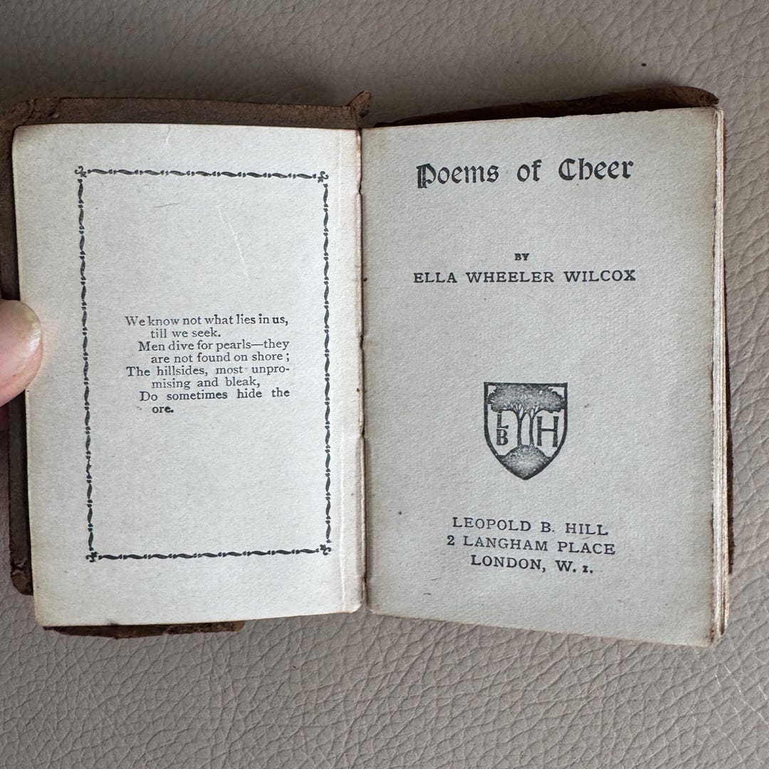 Antique Miniature Book Antique Poetry Book Antique Book Antique Ella ...