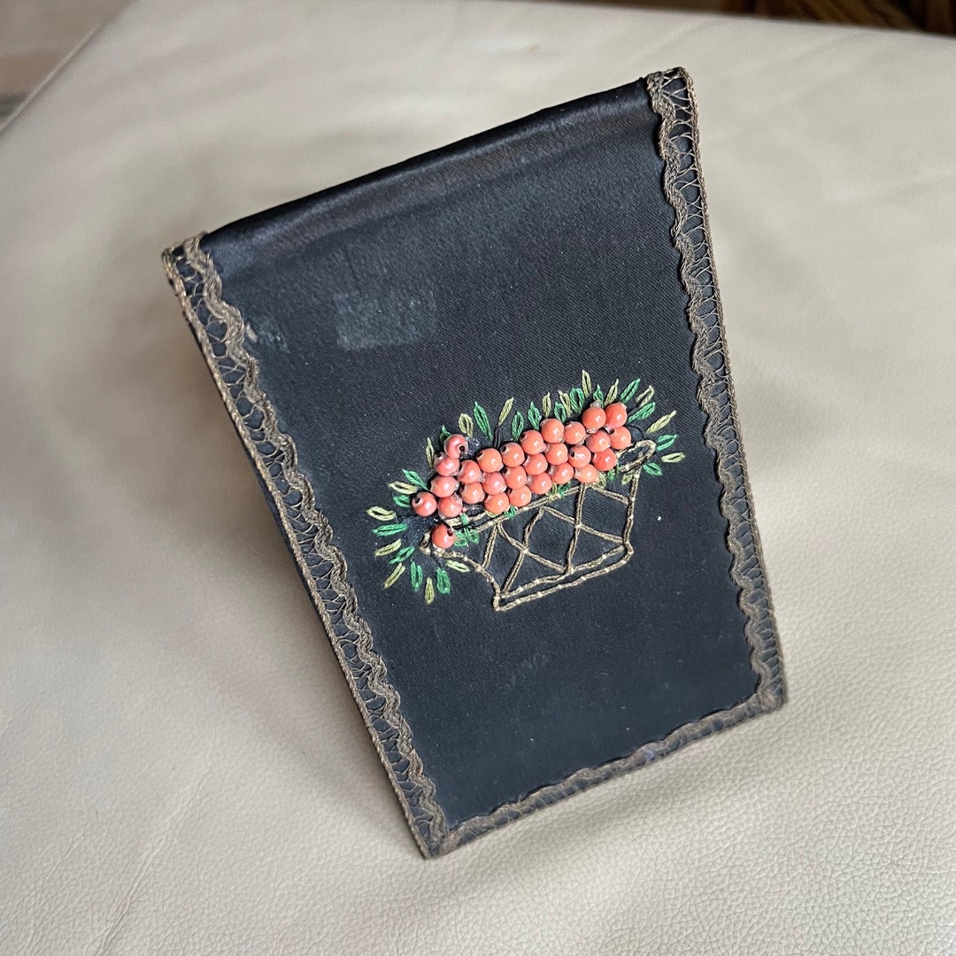 Antique Beaded Matchbox Holder Vesta Holder Victorian Beading Glass ...