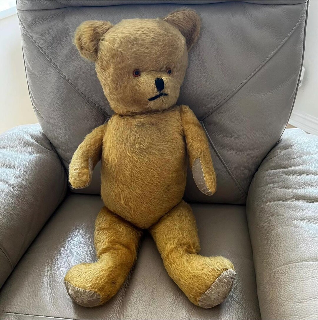 Vintage Teddy Bear 1940s Teddy 1950s Teddy Vintage Bear Gold Plush ...