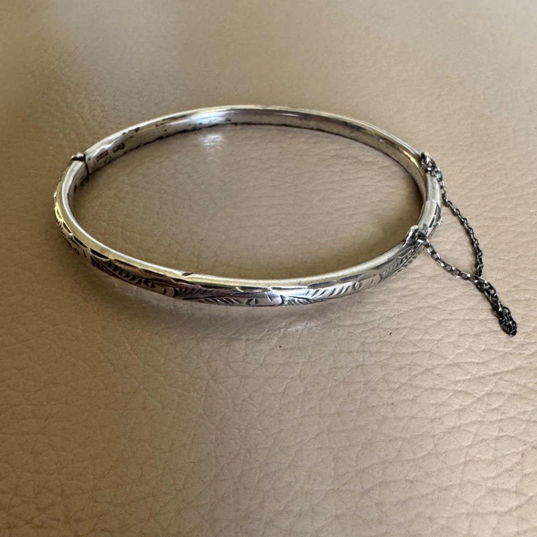 1960s Silver Bracelet Charles Horner Silver Bangle Hallmarked Silver ...