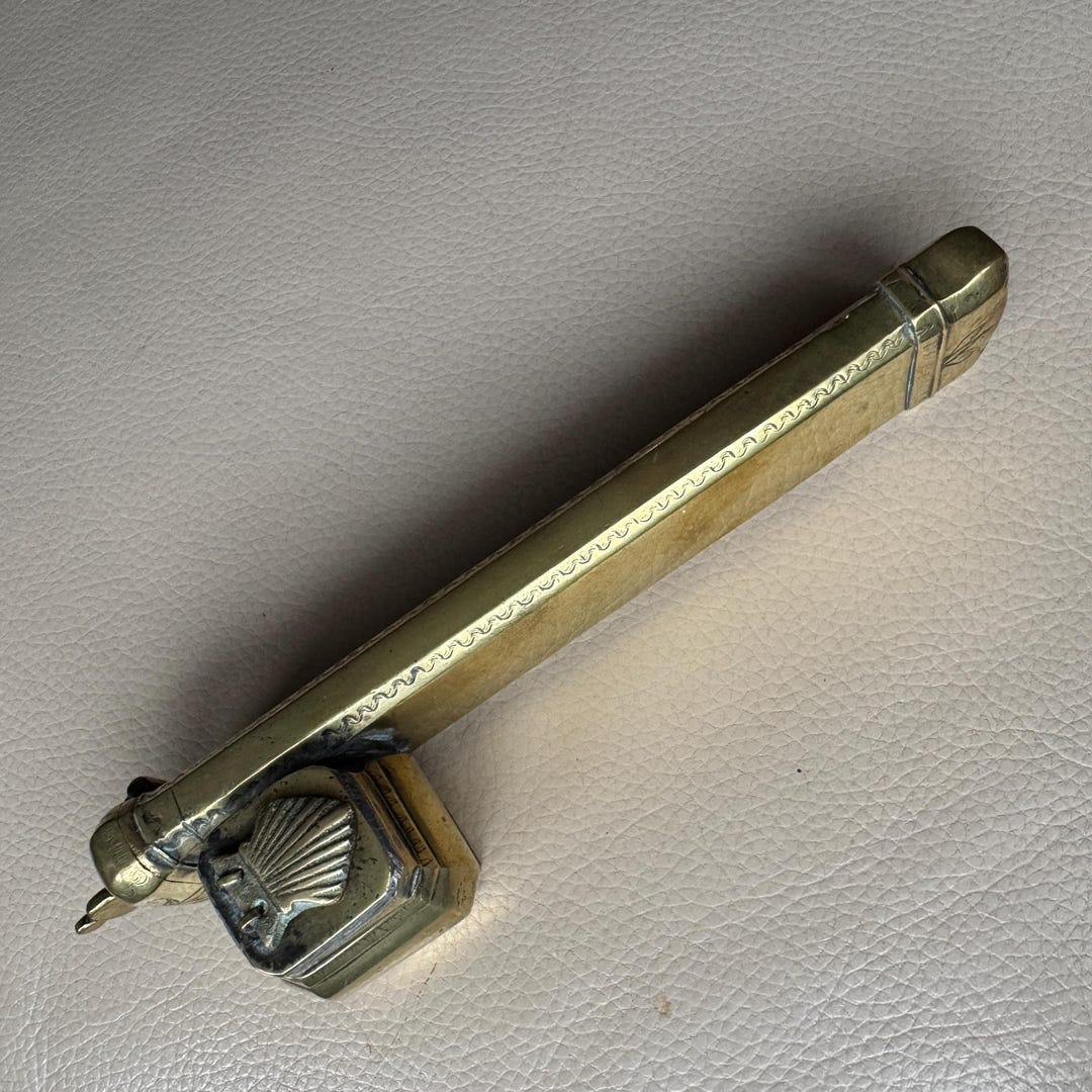 Antique Travel Inkwell and Dip Pen Holder Antique Inkwell Victorian ...